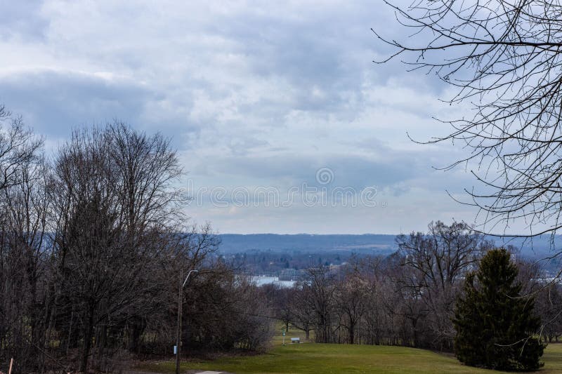 Scenic Landscape View of a Tranquil Open Field Stock Image - Image of ...