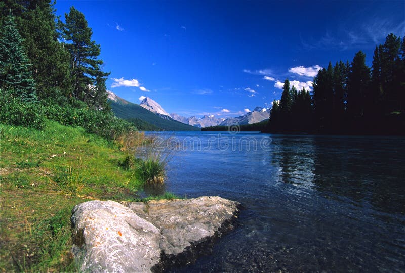 Scenic Mountain Lake stock image. Image of mountains - 13605265