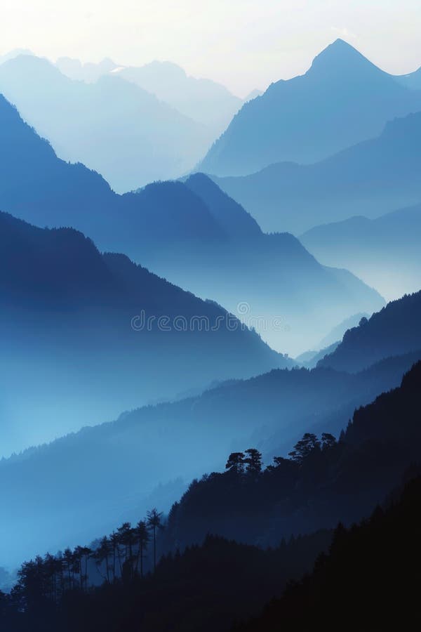 Scenic Mountain Range with Trees in the Foreground. Perfect for Nature ...