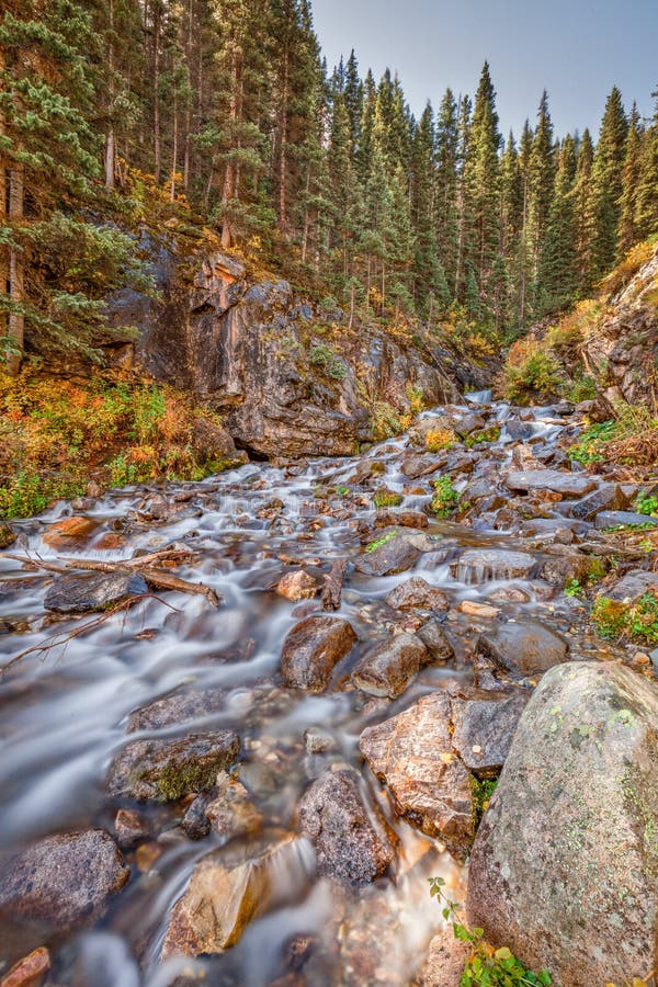 Scenic Mountain Stream in Autumn Stock Image - Image of landscape ...