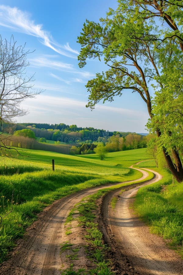 Scenic Mountain Summit with Lush Green Path, Clear Sky, and Refreshing ...