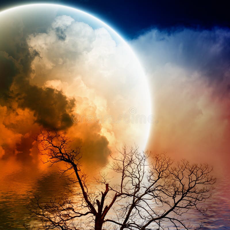 Scenic night landscape stock image. Image of dramatic - 18662359