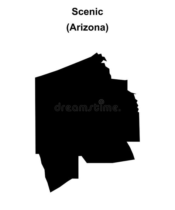 Scenic outline map stock illustration. Illustration of border - 385910567