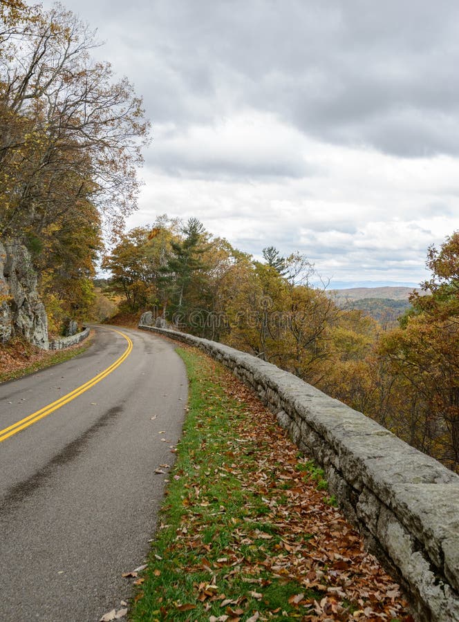 Scenic Overlook on the Blue Ridge Parkway Stock Photo - Image of peak ...
