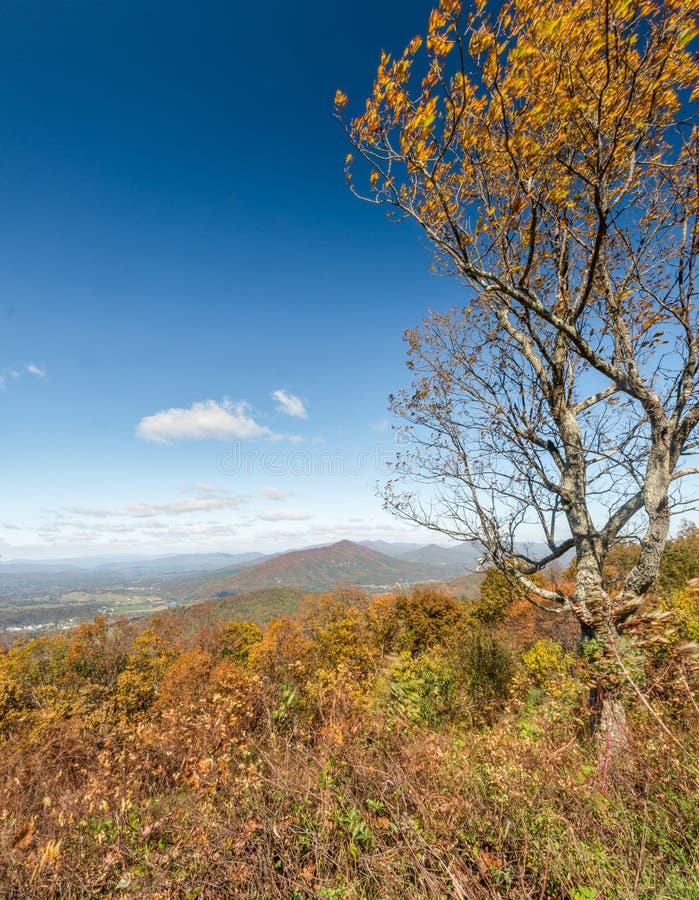 Scenic Overlook on the Blue Ridge Parkway Stock Photo - Image of peak ...
