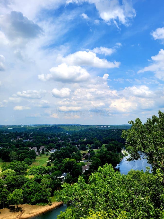 Scenic overlook at Branson stock image. Image of grass - 252470143