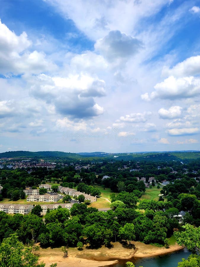 Scenic overlook at Branson stock image. Image of tree - 252470149