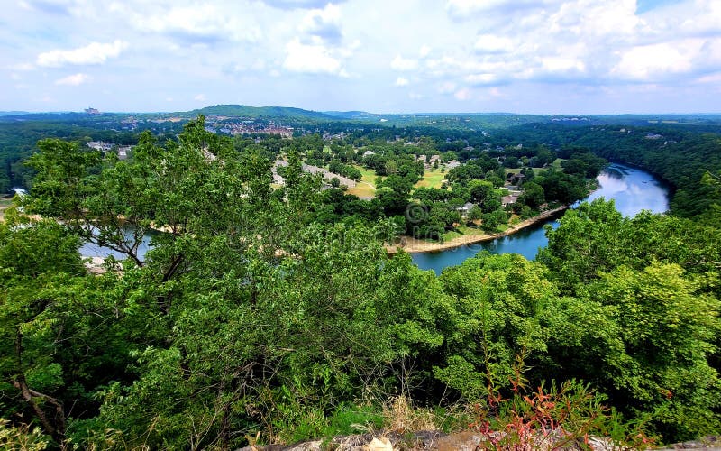 Scenic overlook at Branson stock image. Image of tree - 252470201