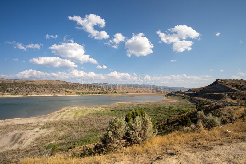 Scenic Overlook of Echo Reservoir in Utah Stock Image - Image of fell ...