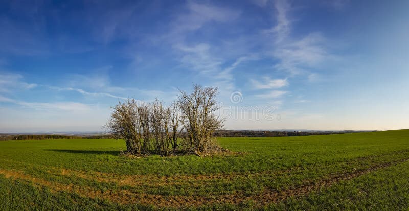 Scenic Panorama View of Natural Landscape Under a Cloudy Sky Stock ...