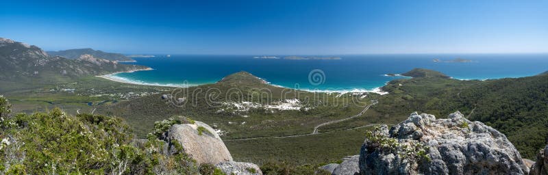 Panorama of Wilsons Prom in the Summer. Stock Photo - Image of clouds ...