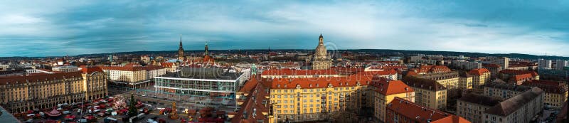 Scenic Panoramic View of the Dresden Skyline. Germany Editorial ...