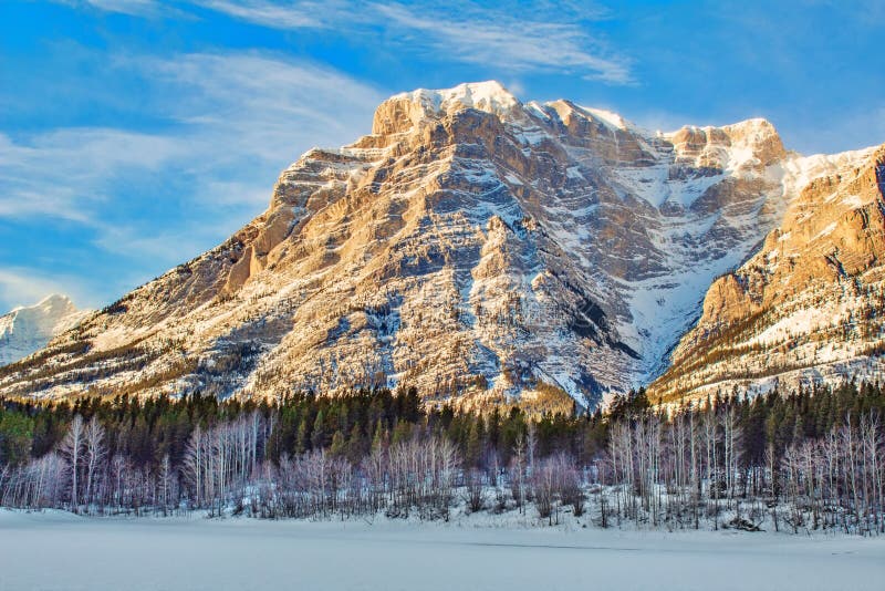 Snowy Scenery in the Alberta Mountains Stock Image - Image of canada ...