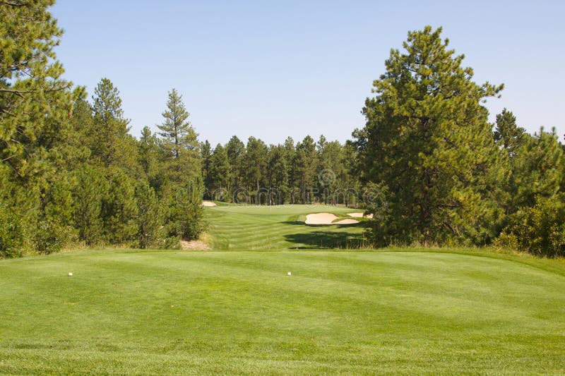 Scenic par 3 Golf Hole stock photo. Image of sport, sand - 10540856