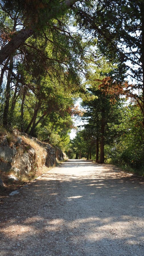 Scenic Path in Tranquil Park in Split, Croatia Stock Photo - Image of ...