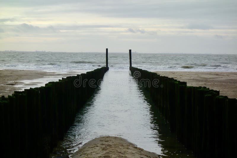 Scenic Pathway Leading To the Ocean on a Sandy Beach Stock Image ...