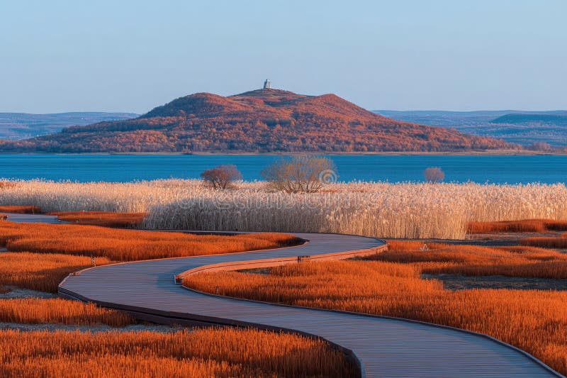 A Scenic Pathway through Wetlands and Grass: Boardwalk Nature Walk ...