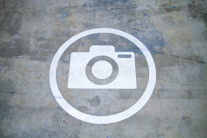 Scenic Point for Take a Photo Sign. Painted on Concrete Surface Stock ...