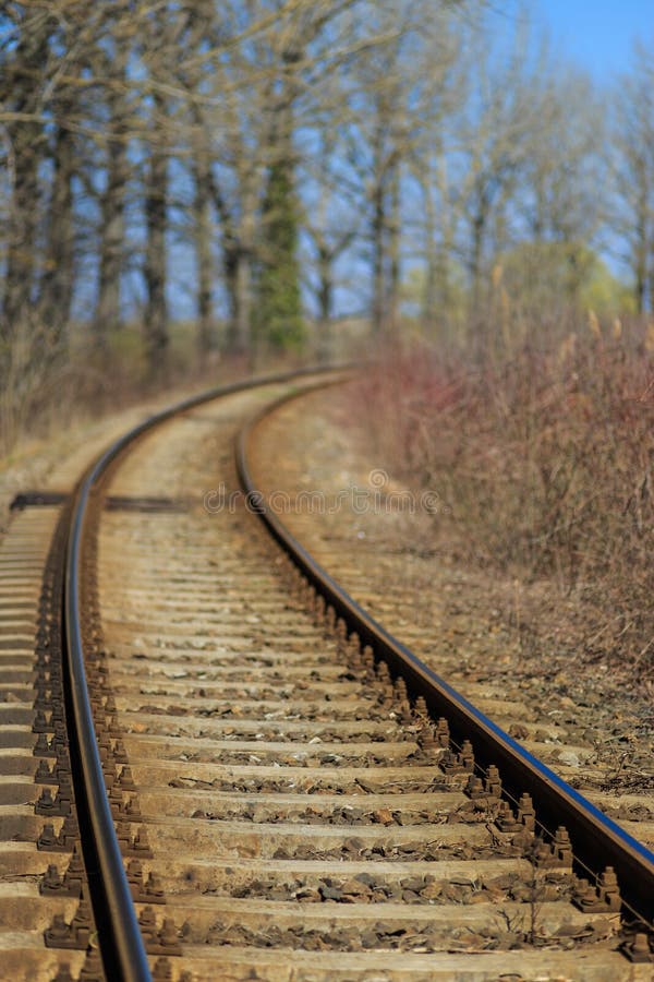 Scenic railroad in spring stock photo. Image of green - 52058650