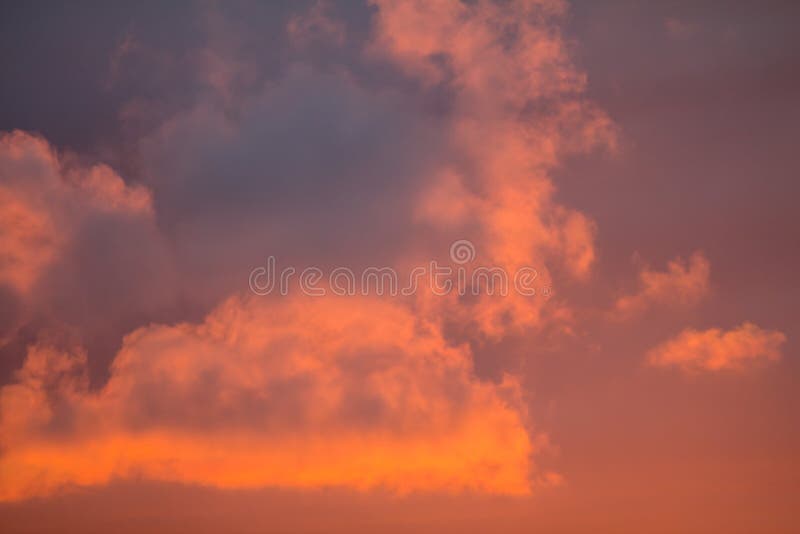 Scenic Red Sunset with Clouds Stock Image - Image of horizontal, light ...