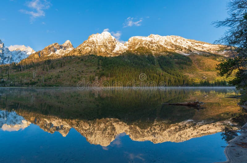Teton Autumn Reflection in String Lake Stock Photo - Image of autumn ...