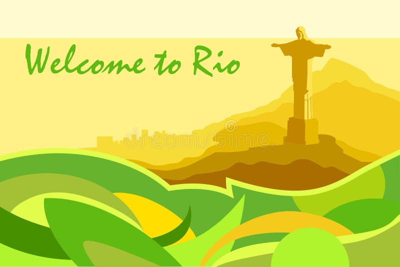 Scenic Rio Postcard editorial photography. Illustration of banner ...