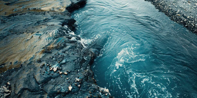 A Scenic River Flowing through Rocky Terrain, Suitable for Nature ...