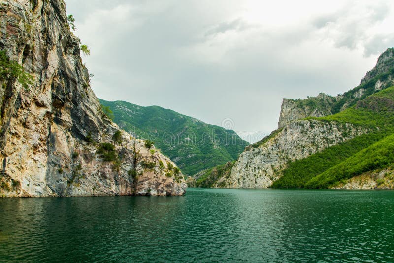Scenic River Valley in Middle of the Mountain Stock Image - Image of ...