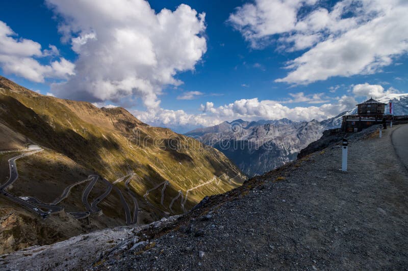 Scenic road in Alps stock image. Image of outdoor, landmark - 275560303