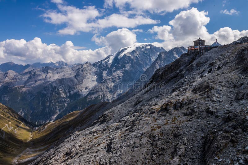 Scenic road in Alps stock photo. Image of pass, cold - 278009194