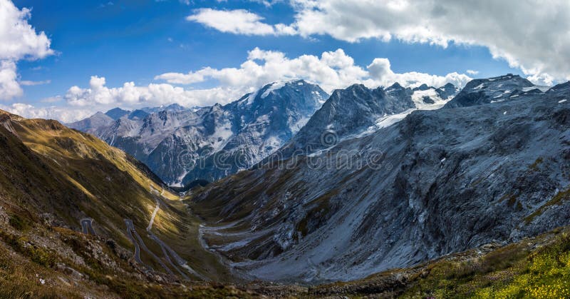 Scenic road in Alps stock photo. Image of travel, stelvio - 275362964