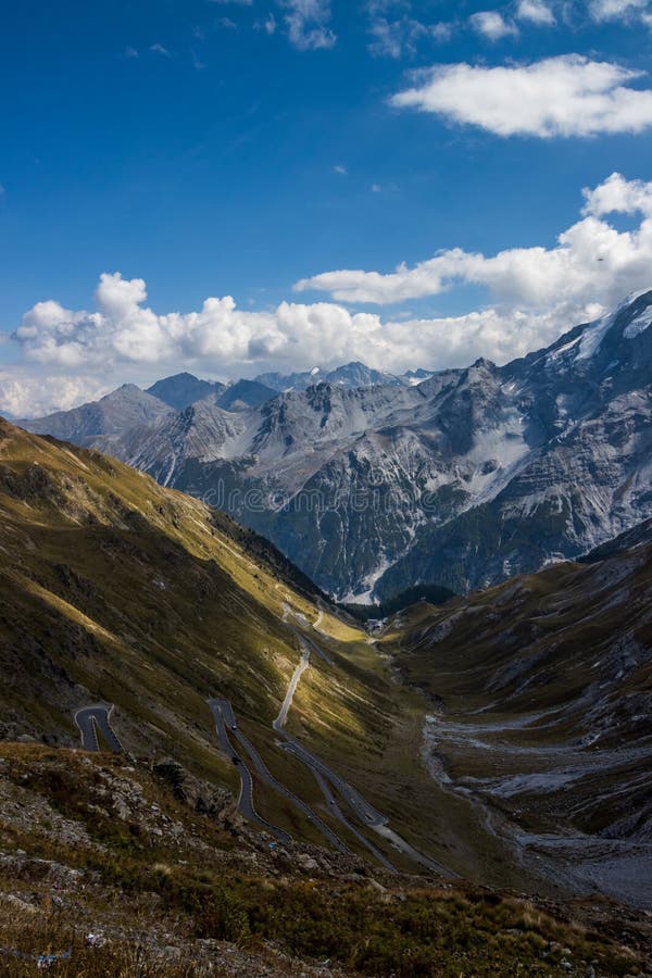Scenic road in Alps stock photo. Image of shadows, beauty - 275363190