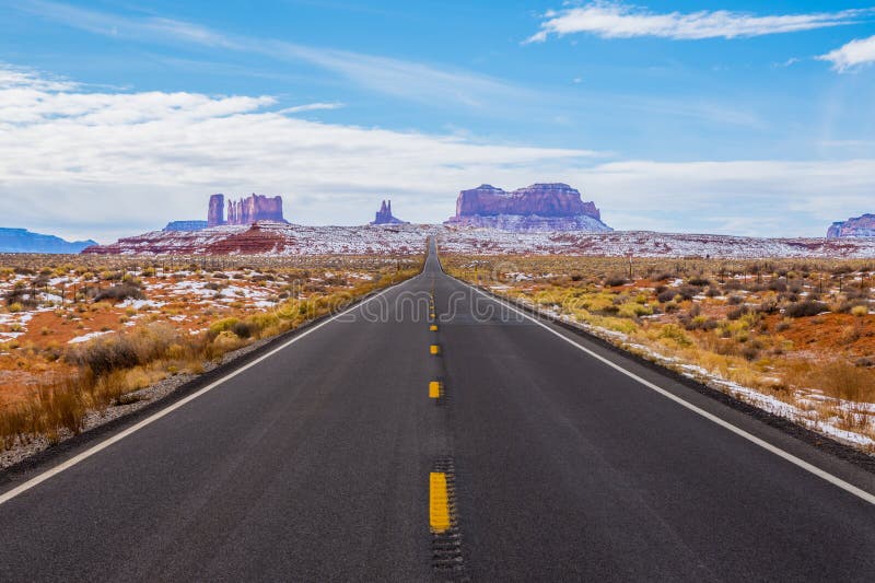 Scenic Road To Monument Valley at Forrest Gump Point Stock Photo ...