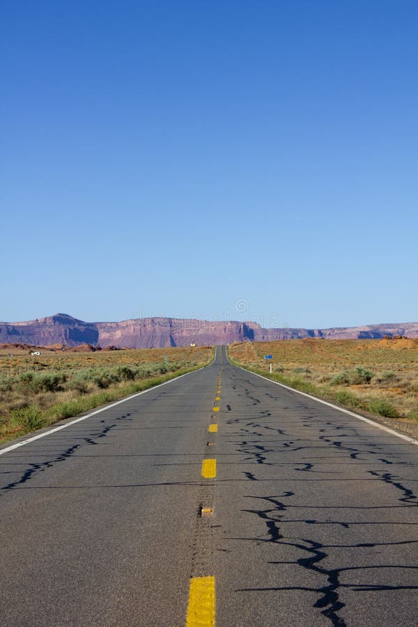 Scenic Road To Monument Valley in USA Stock Image - Image of vertical ...