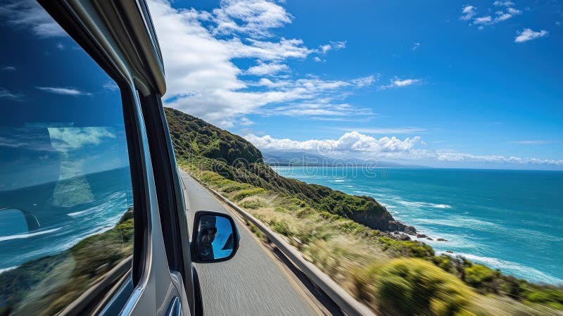 Scenic Road Trip Coastal Drive, Landscapes View Stock Photo - Image of ...