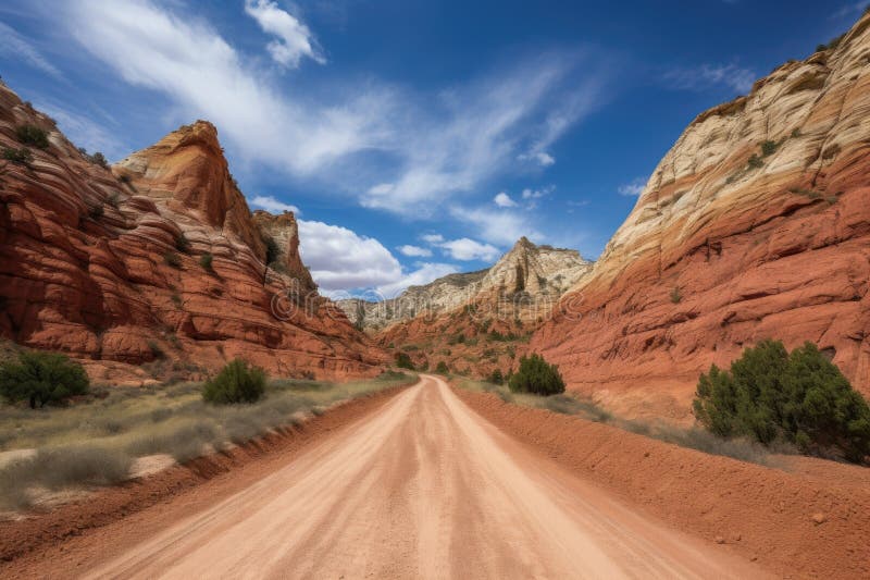 Scenic Road Trip through the Red Rock Canyons of Utah Stock ...