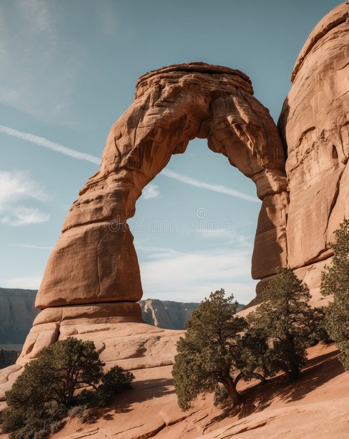 Scenic Rock Arch Overlooking Beautiful Landscape. Stock Photo - Image ...