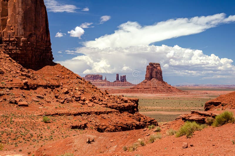 Scenic Rock Formations in the Desert in Monument Valley in the USA ...