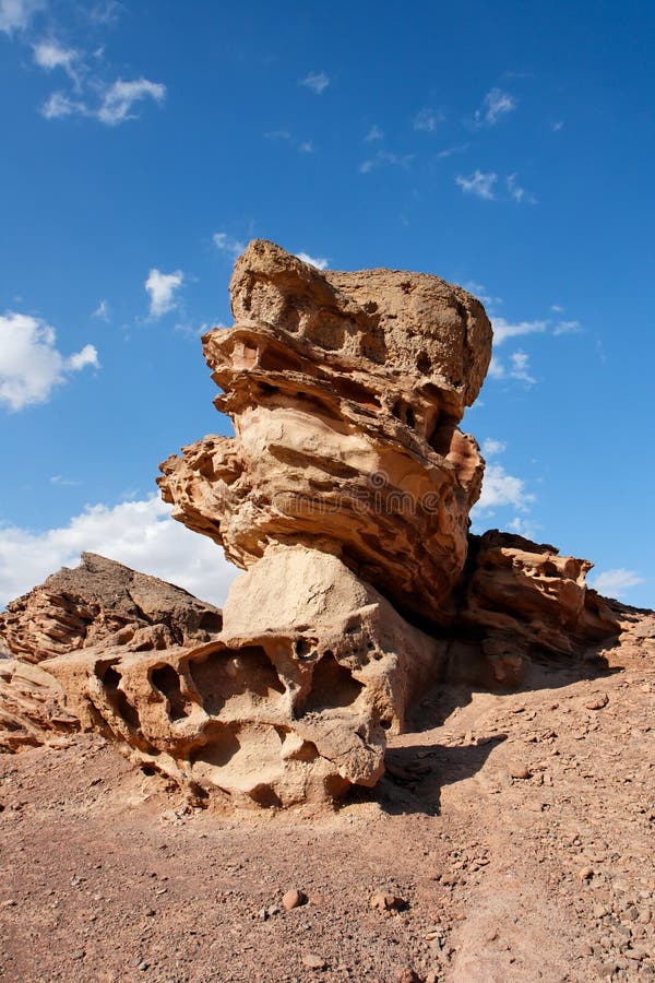 Scenic Rock in Shape of Mushroom in the Desert Stock Image - Image of ...