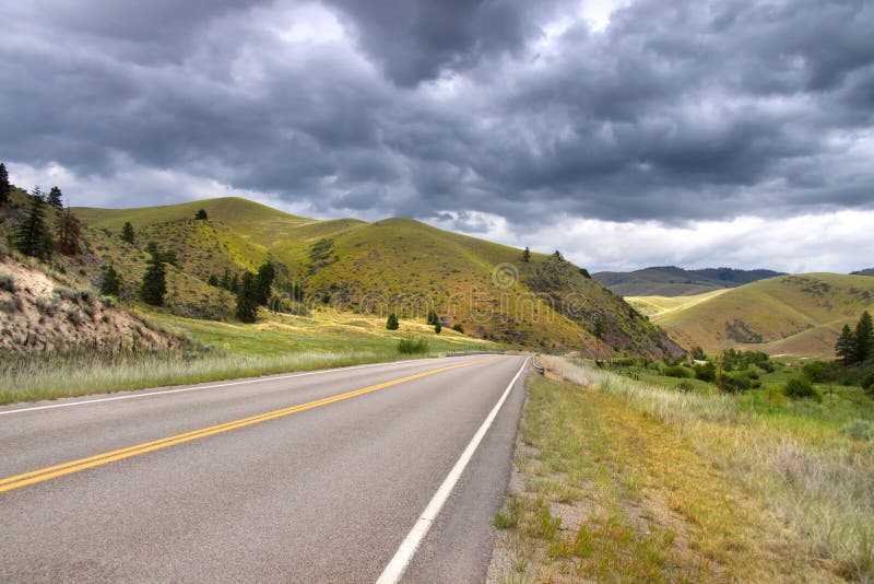 Scenic route in Montana stock image. Image of summer - 42373797