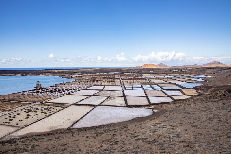Scenic Salt Mines at Janubio in Lanzarote Stock Image - Image of ...