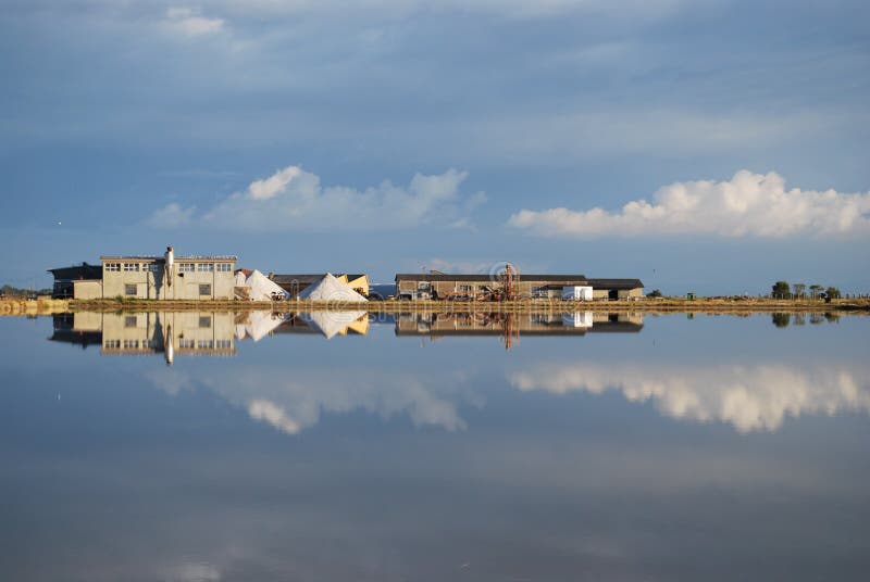 Scenic saltern stock image. Image of basin, saline, landscape - 17373313