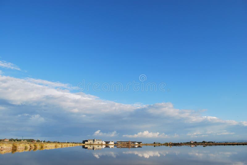 Scenic saltern stock image. Image of basin, saline, landscape - 17373313