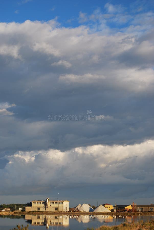 Scenic saltern stock image. Image of basin, saline, landscape - 17373313