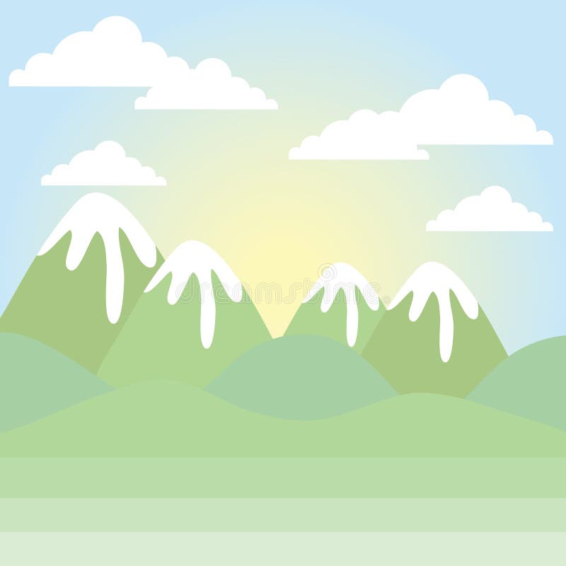 Scenic Scenery. Vector Illustration Decorative Background Design Stock ...