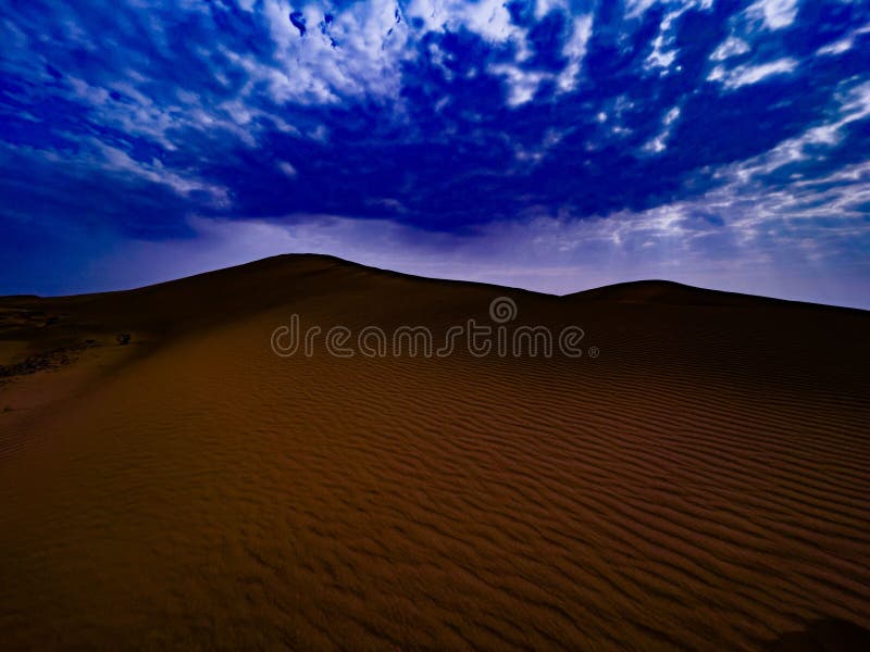 Scenic Shot of a Blue Sky Over the Desert Stock Image - Image of view ...