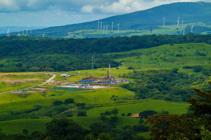 Scenic Shot of Forest and Grass Fields in Costa Rica Stock Image ...