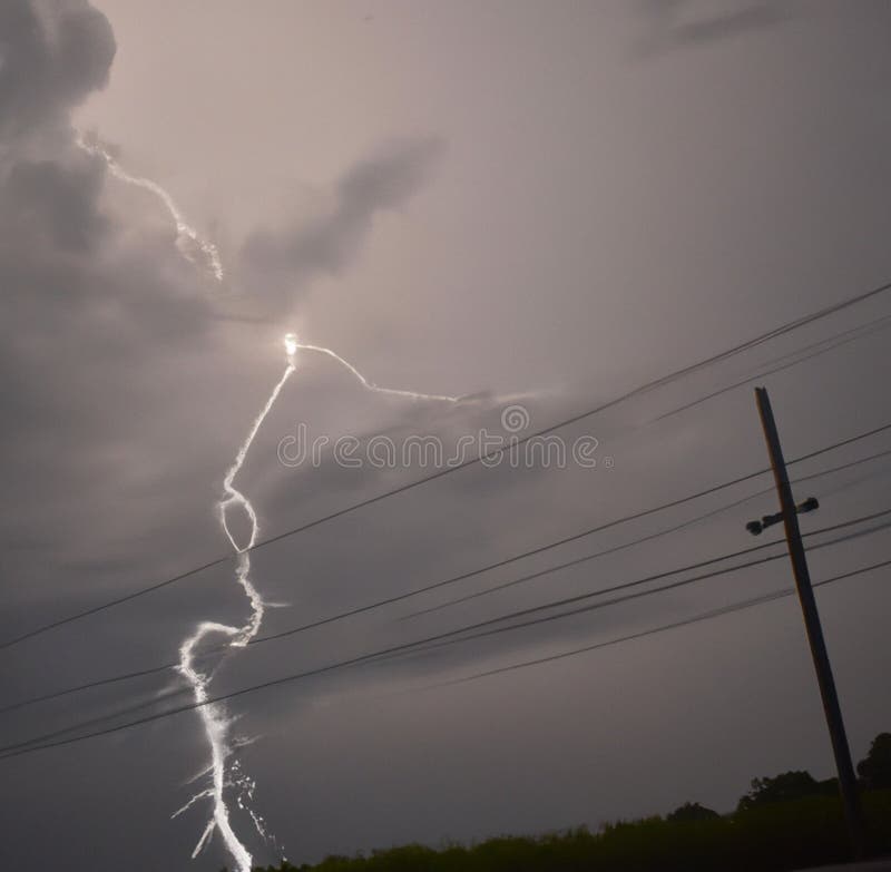 Scenic Shot of a Lightning Streak on the Sky Stock Image - Image of ...