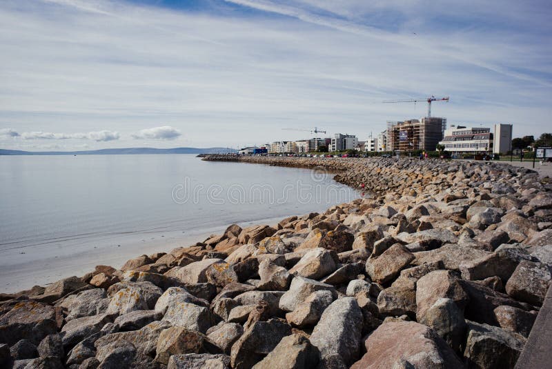Scenic Shot of Salthill Beach in Galway, Ireland Stock Image - Image of ...