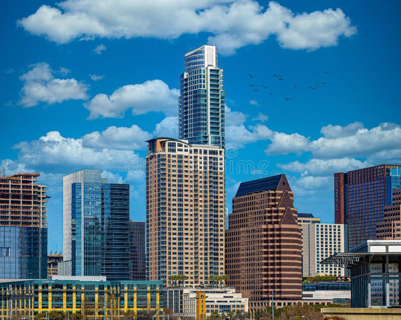 Scenic Shot of Skyscrapers in Austin Texas on a Sunny Day Eith a ...
